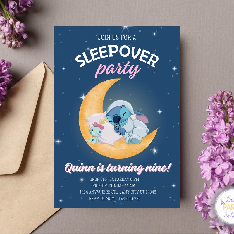 Sleepover Party Invitation - Etsy