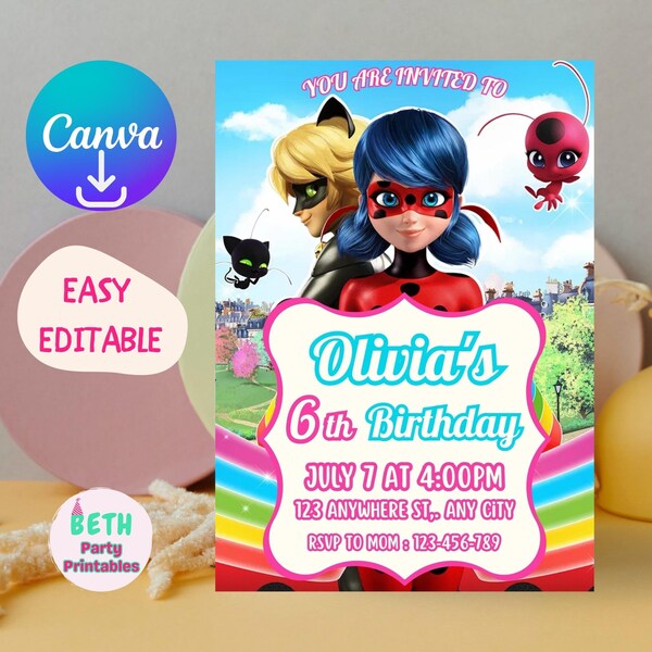 Ladybug Invite - Etsy