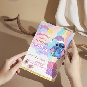 Personalized Stitch Sleepover Party Invitation, Stitch Birthday ...