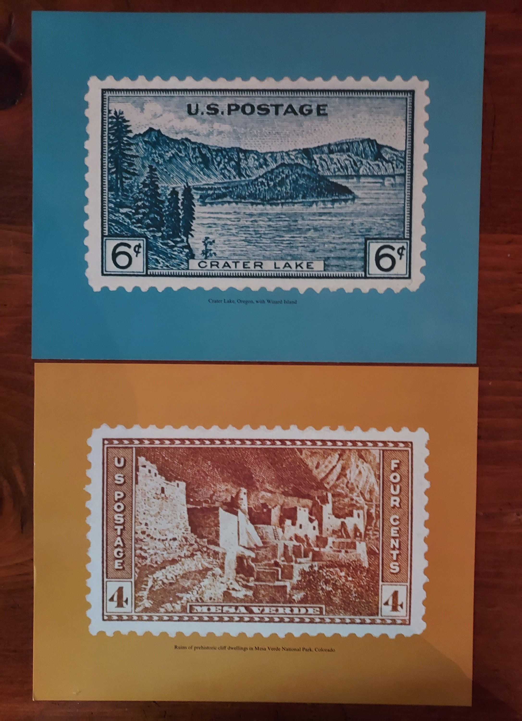 National Parks Stamps Frameable Print Set of 15 - Etsy
