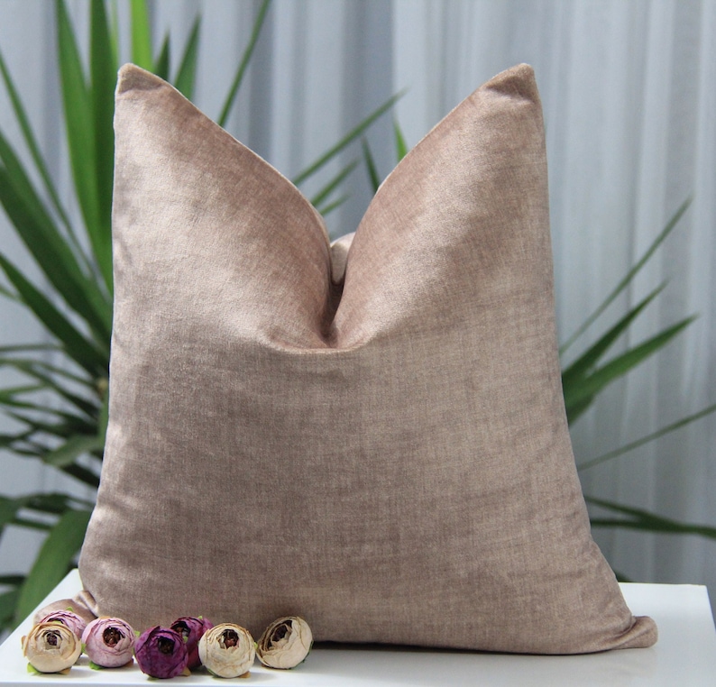 Salmon Color Velvet Pillow Cover,euro Sham Pillow Cover,velvet Cushion ...