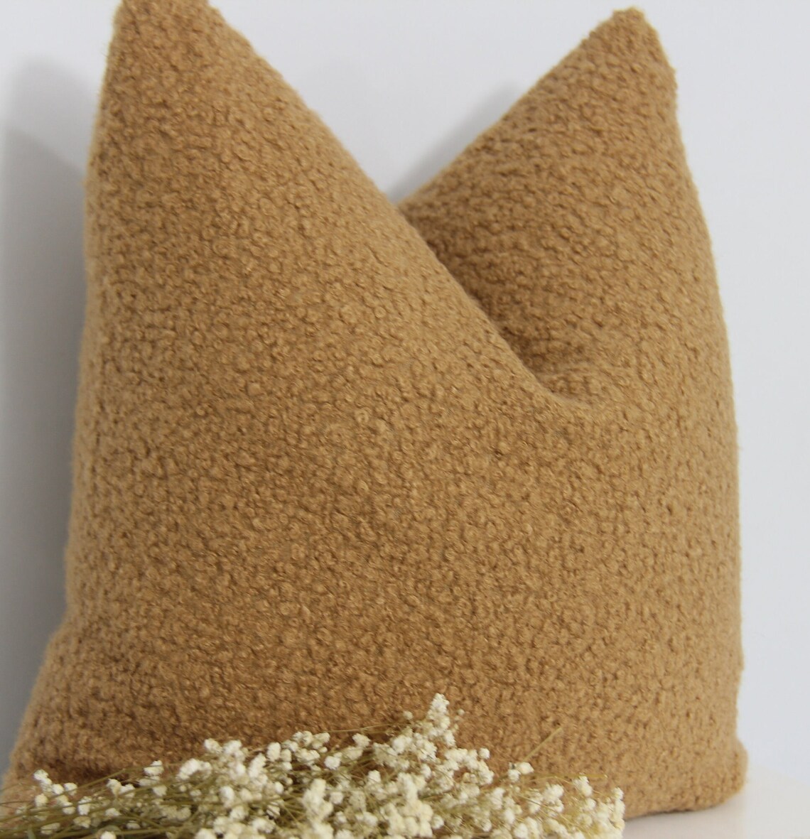 Boucle Camel Comfy Accent Pillow Covereuro Sham Pillow - Etsy