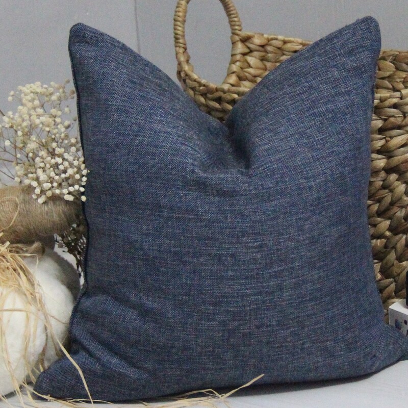 Dark Blue Pillow - Etsy