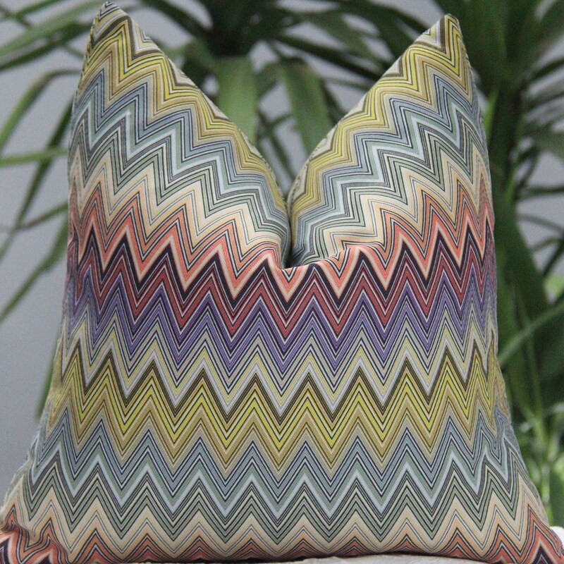 Gray Chevron Pillow - Etsy