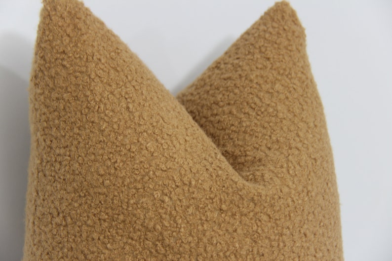 Boucle Camel Comfy Accent Pillow Covereuro Sham Pillow - Etsy