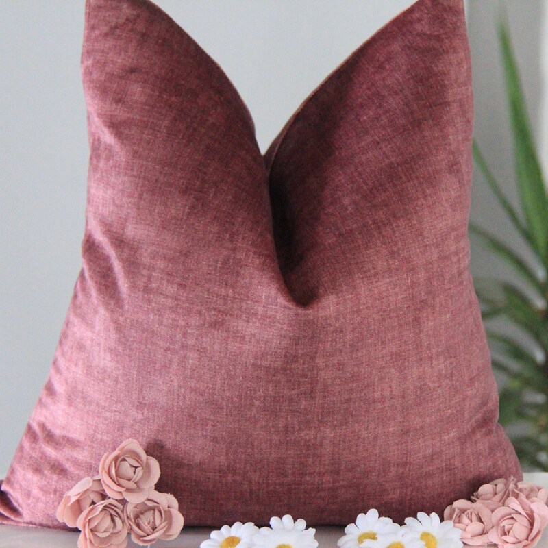 Salmon Velvet Pillow - Etsy
