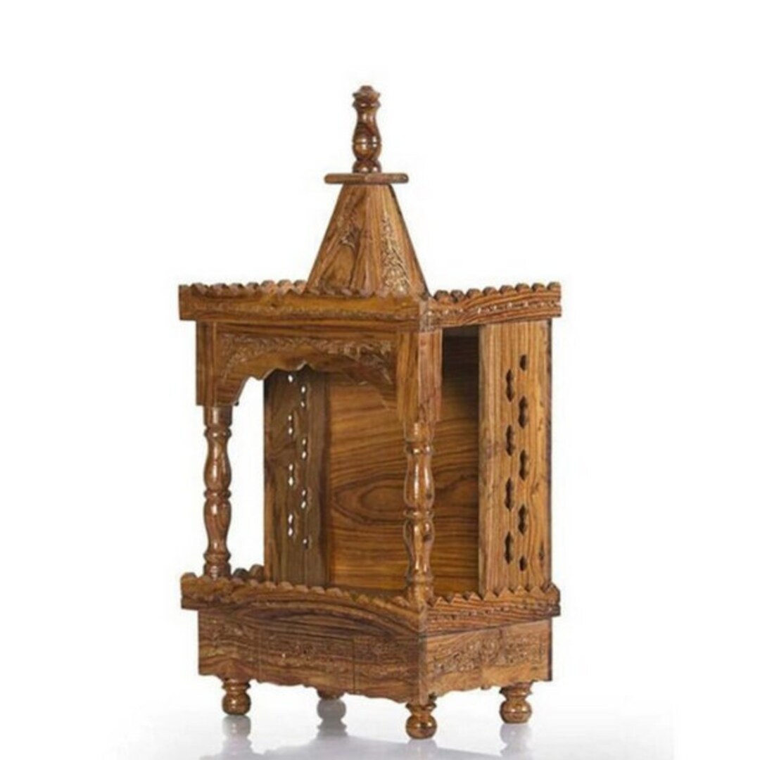 Handmade Temple Traditional Wooden Home Temple Temple With Dome Pooja ...