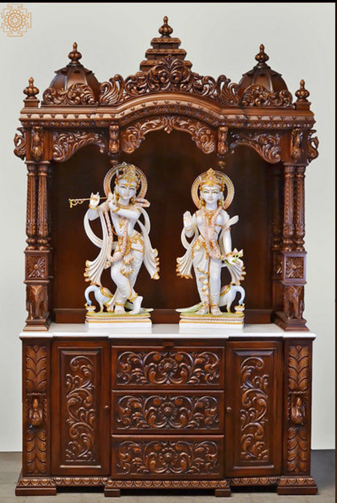 Temple With Drawers Temple for Home Hindu Temple Designer Wooden Pooja ...