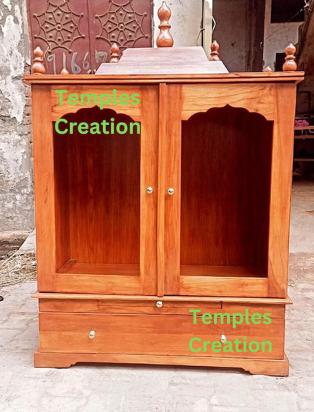 Home Temple 48 H, 32 W, 18 Dwooden Temple Traditional Heavy Carving ...