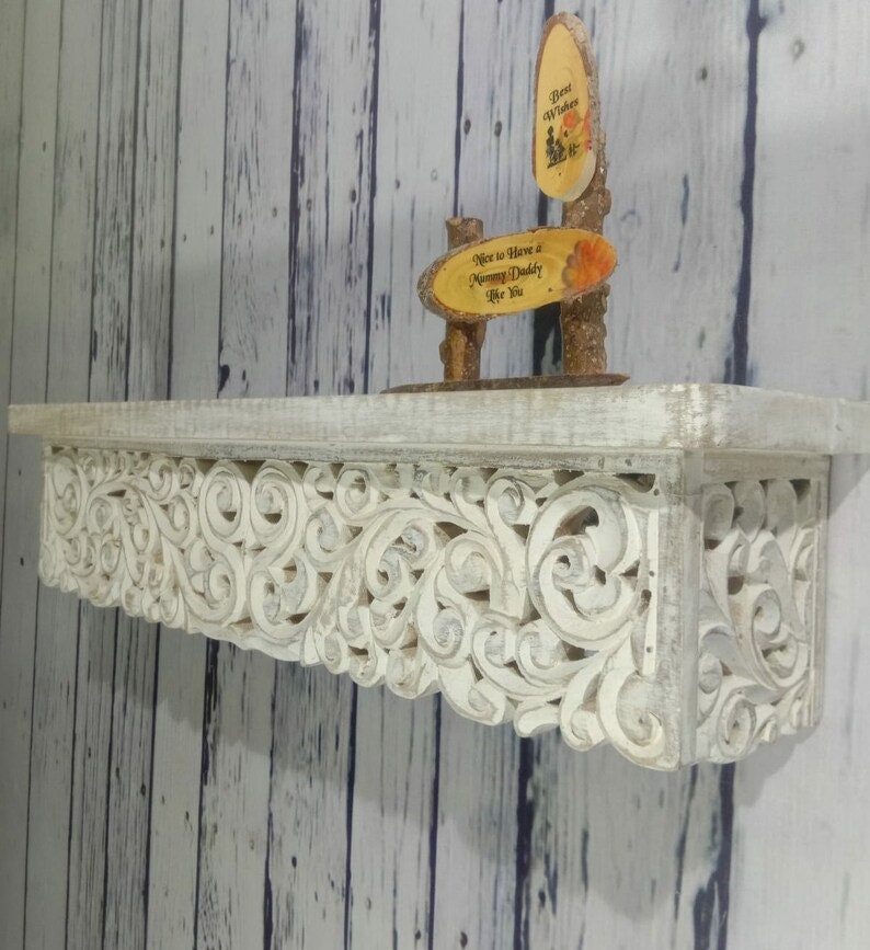 Handmade Wood Carving Wall Shelf/ Floating Shelves/wall Shelves/carved ...