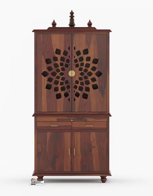 Carving Wooden Mandir Home Temple DHL Shipping Wooden Temple pooja Home ...