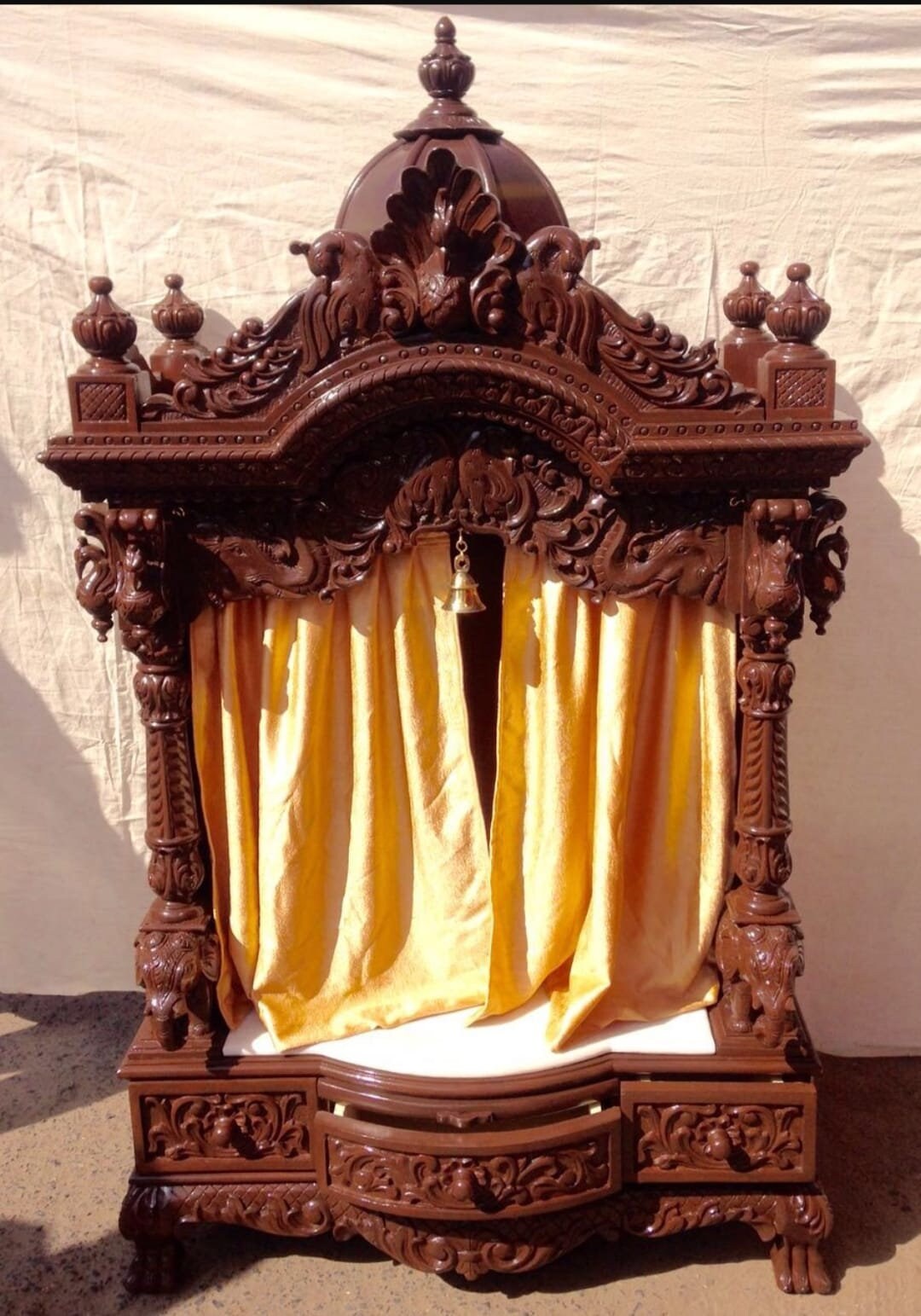 Wooden Hindu Temple Pooja Mandir Indian Temple Alter For Temple For