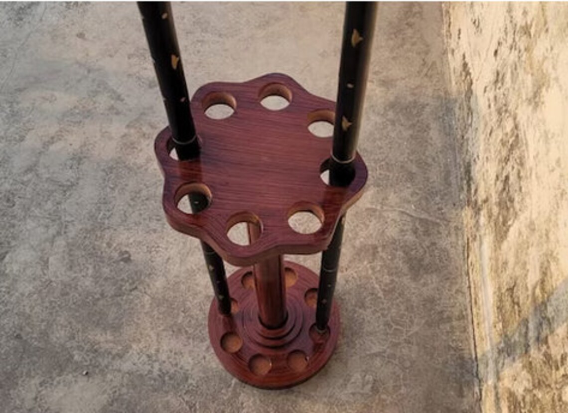 Walking Stick Rack Wooden Storage Rack for Walking Canes Sticks ...