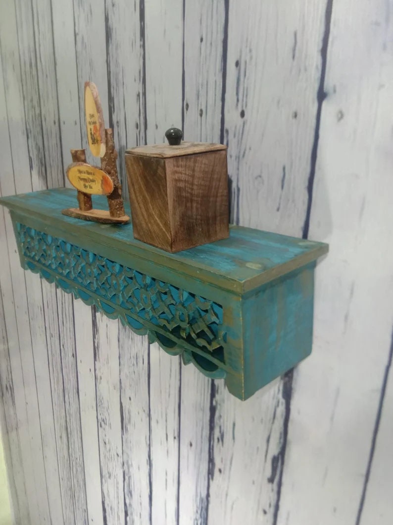 Wooden Carving Wall Shelf/handmade Wall Wood/handcrafted Wall Shelf ...