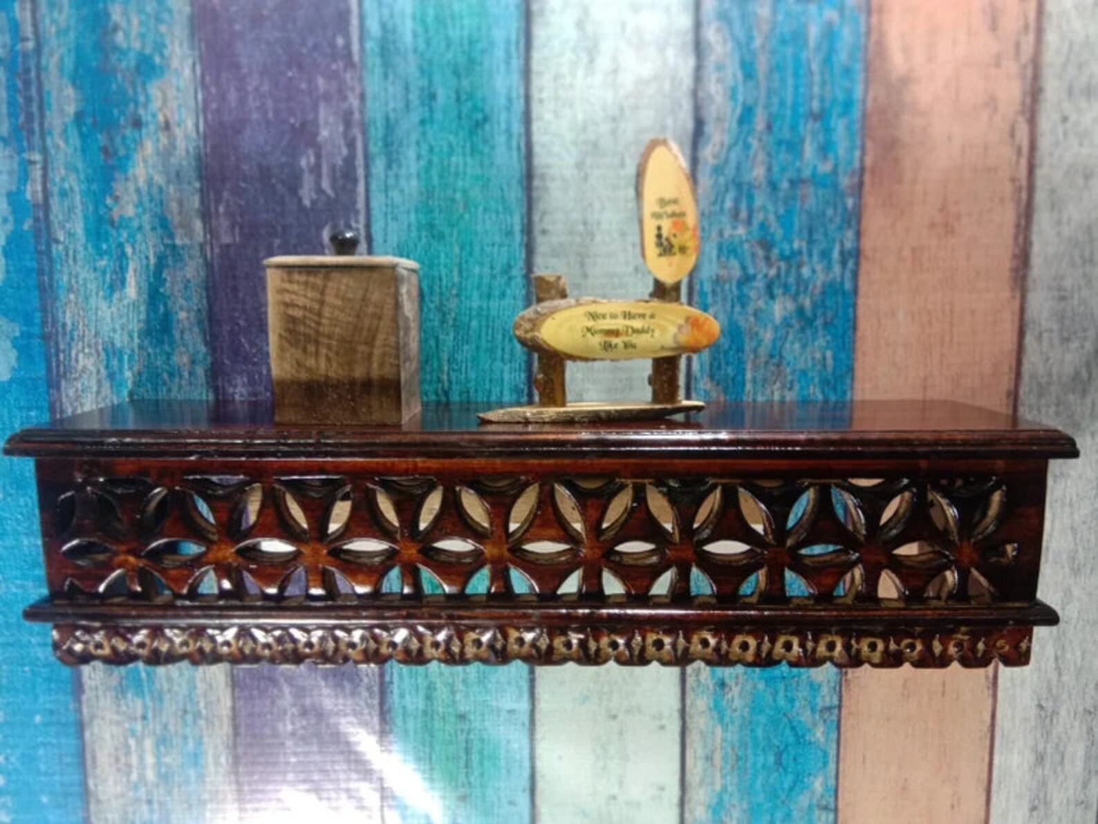 Handmade Wood Carving Wall Shelf Wall Shelves Wall Decor Home Decor ...