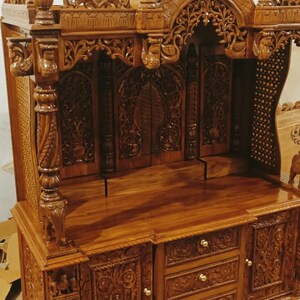 Wooden Home Temple for Home Handmade Temple Home Puja Mandir Handmade ...