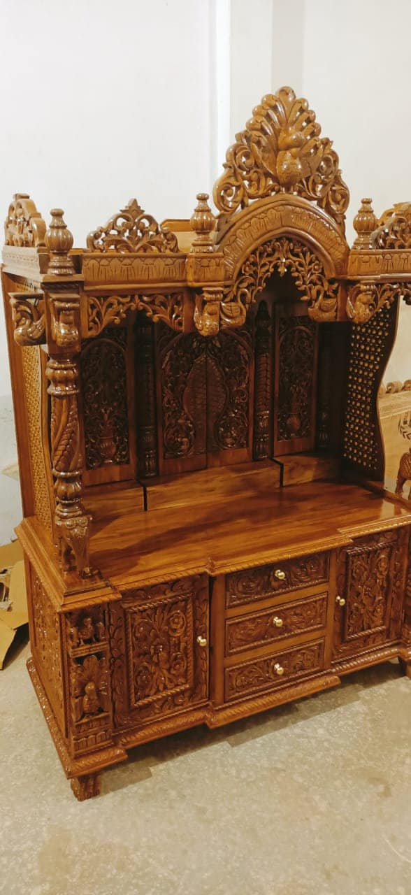 Wooden Home Temple for Home Handmade Temple Home Puja Mandir Handmade ...