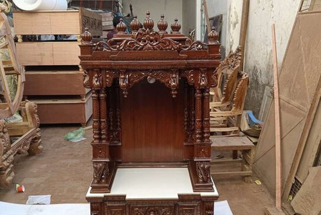 65 Carving Wooden Pooja Mandir Temple for Home and Office Handmade ...
