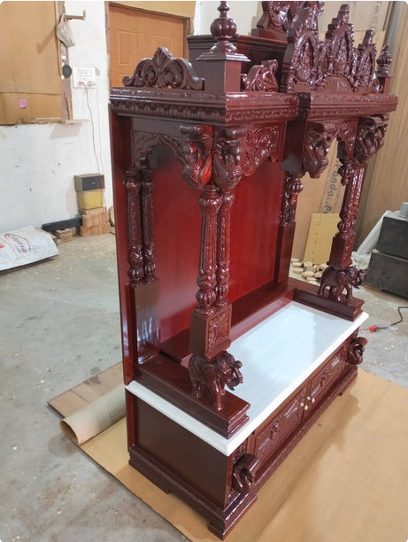 72 Large Carved Modern Temple Unique Design Teakwood Hometemple Solid ...