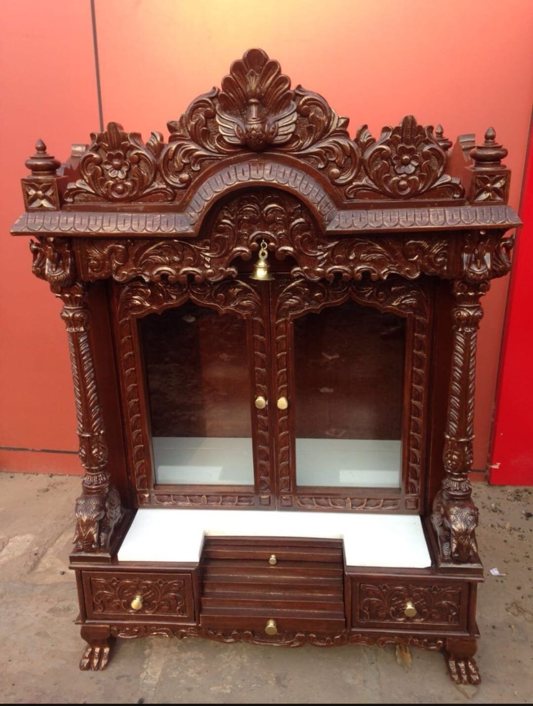 Handmade Temple Pooja Mandir Indian Temple Alter for Temple for Office ...
