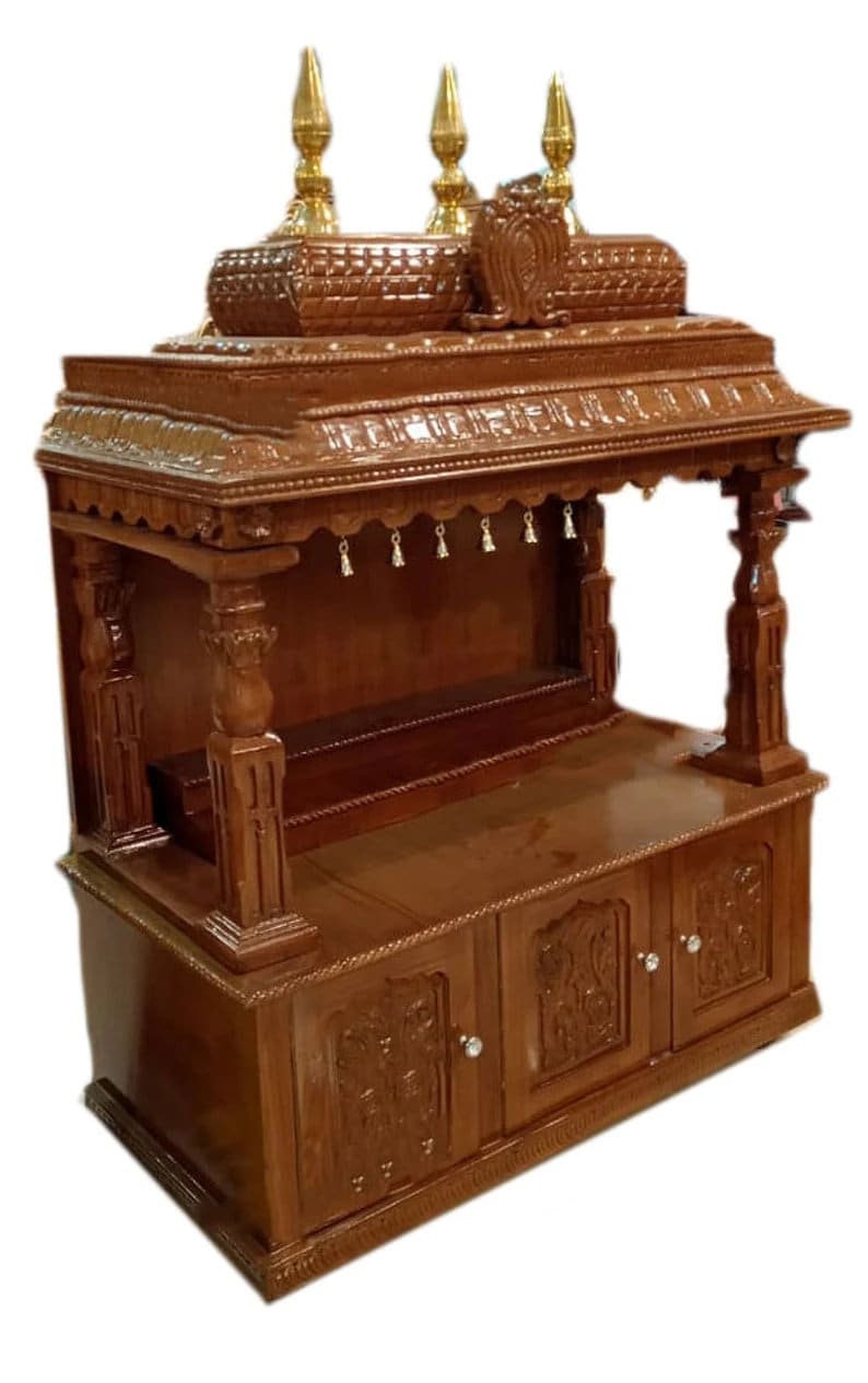 60''wooden Pooja Mandir Home Temple Carving Handmade Carving Wooden ...