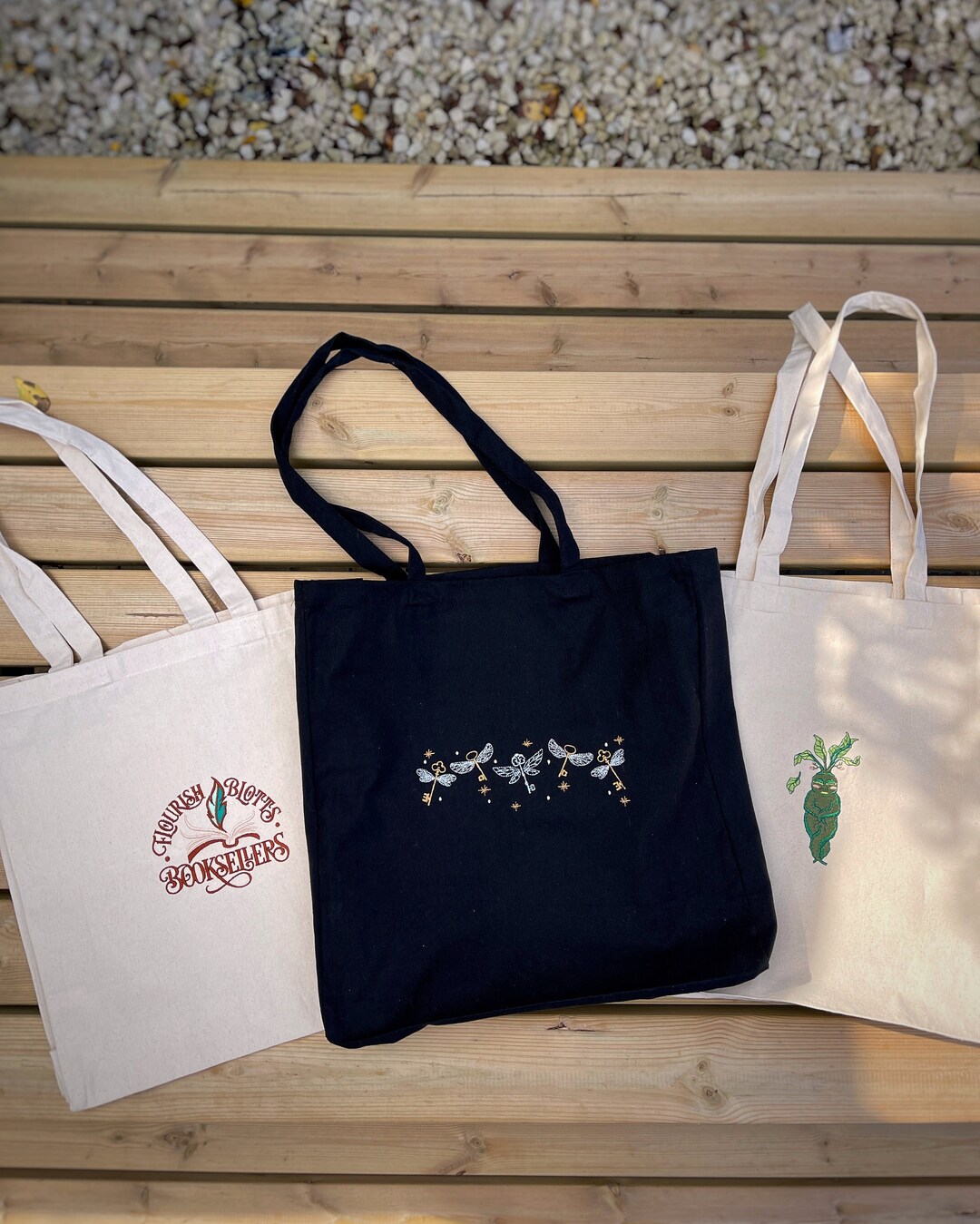Embroidered Potter Inspired Tote Bag/ Wizard World Inspired Tote Bag - Etsy