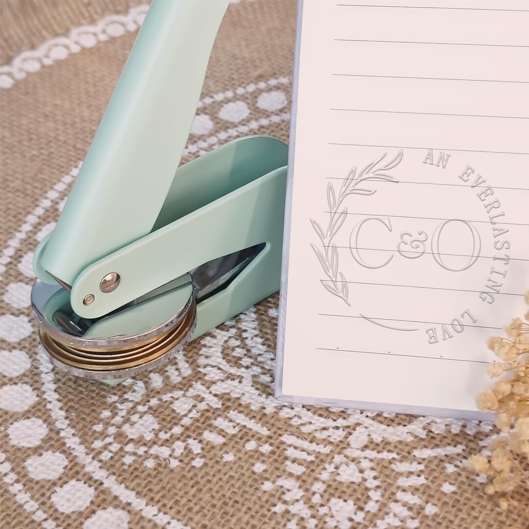 Personalized Monogram Embosser | Custom Logo Embosser for Wedding ...