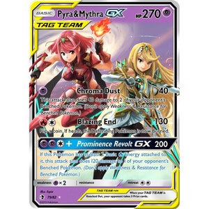 Smashcards - Pyra & Mythra GX Tag Team - Etsy