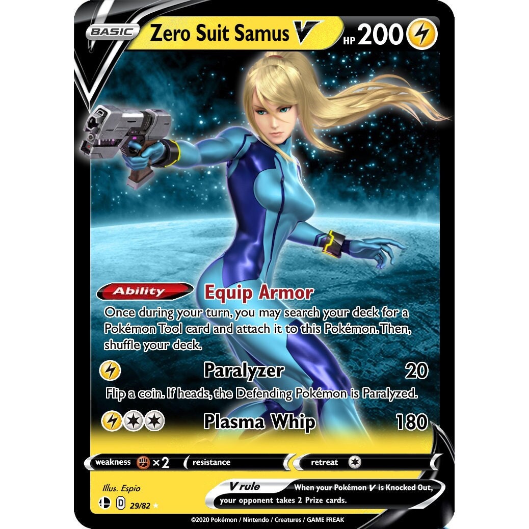 Smashcards Zero Suit Samus V - Etsy