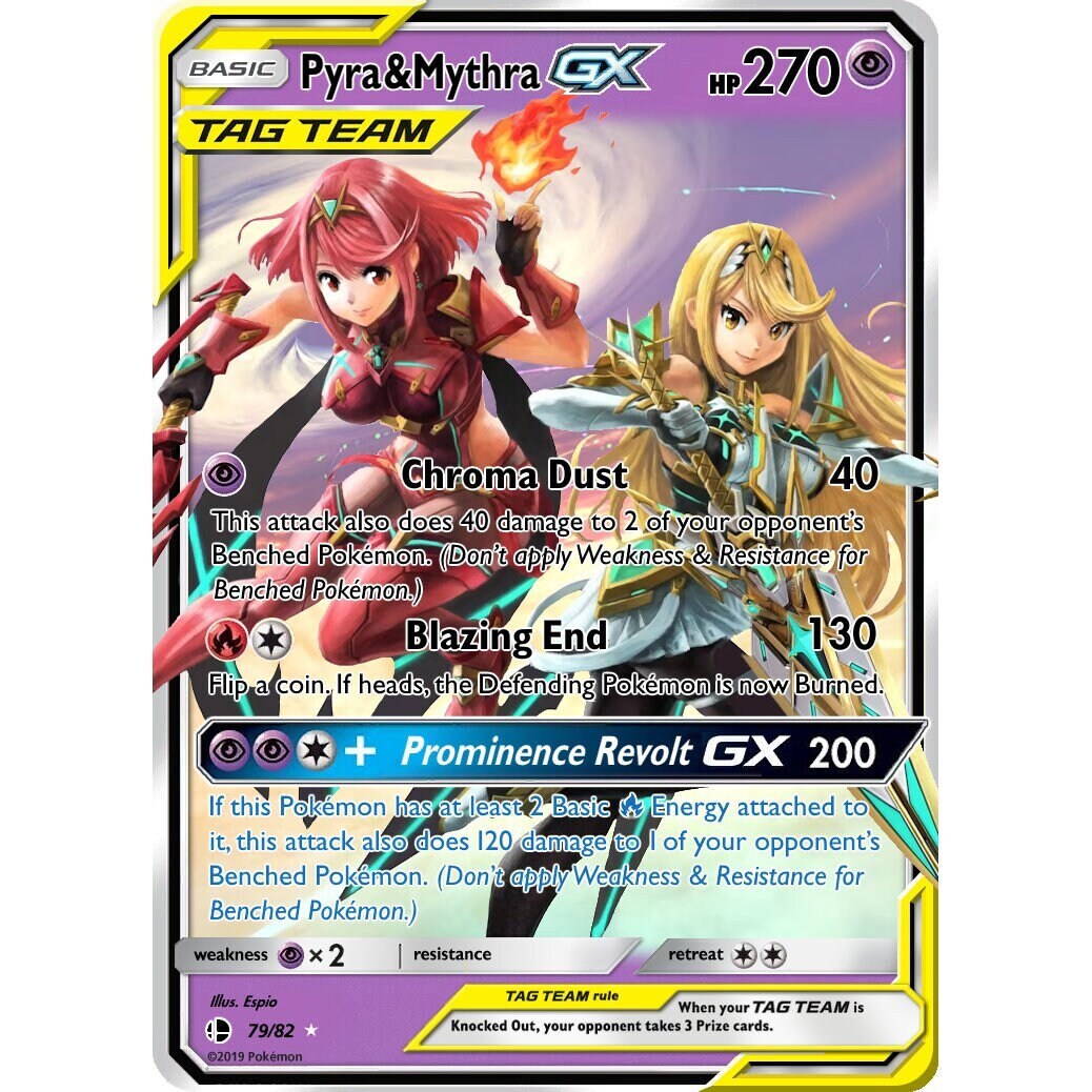Smashcards Pyra & Mythra GX Tag Team - Etsy