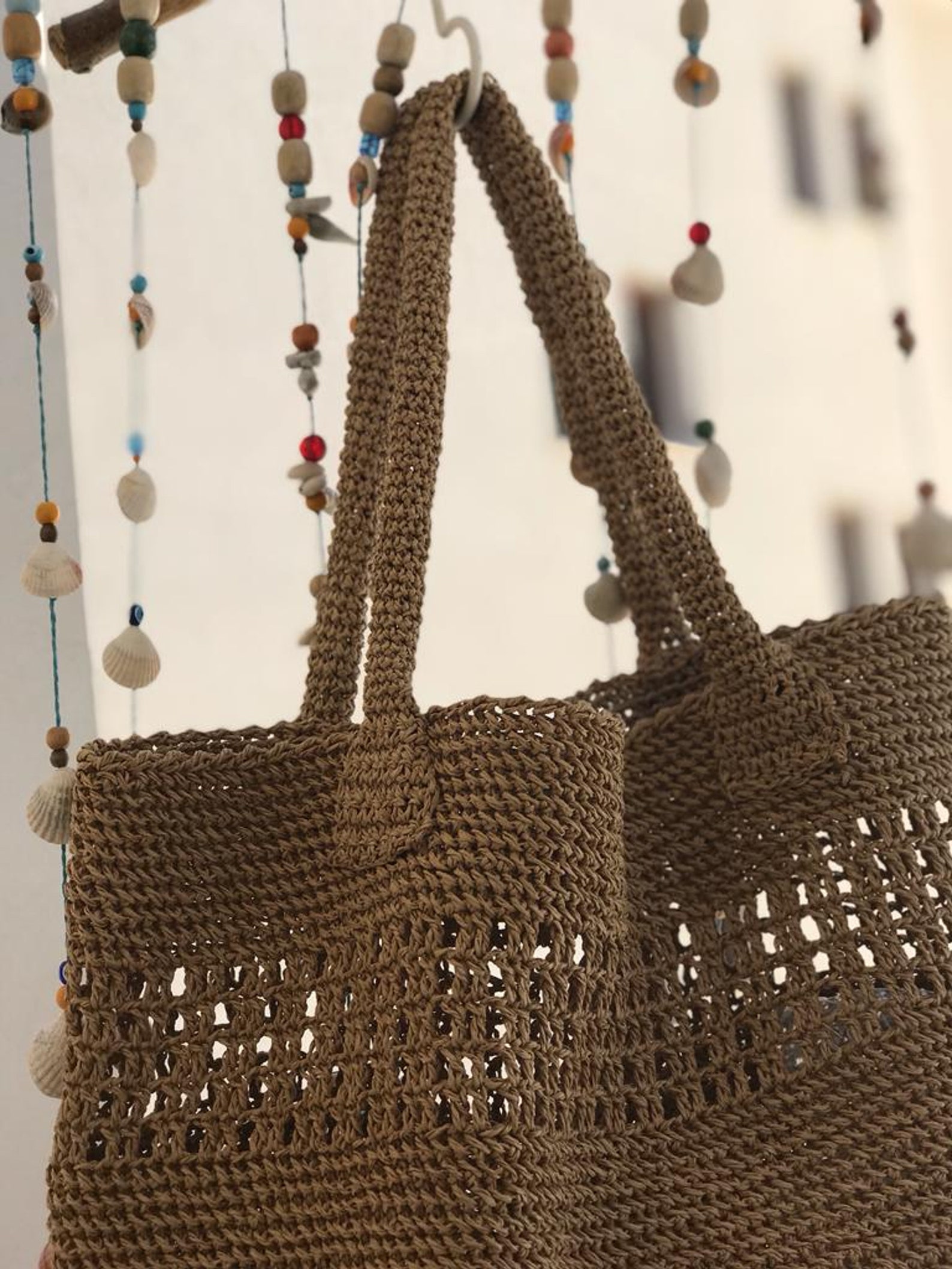 Made With Paper Thread. It Was Designed as a Large Beach Bag. It is an ...