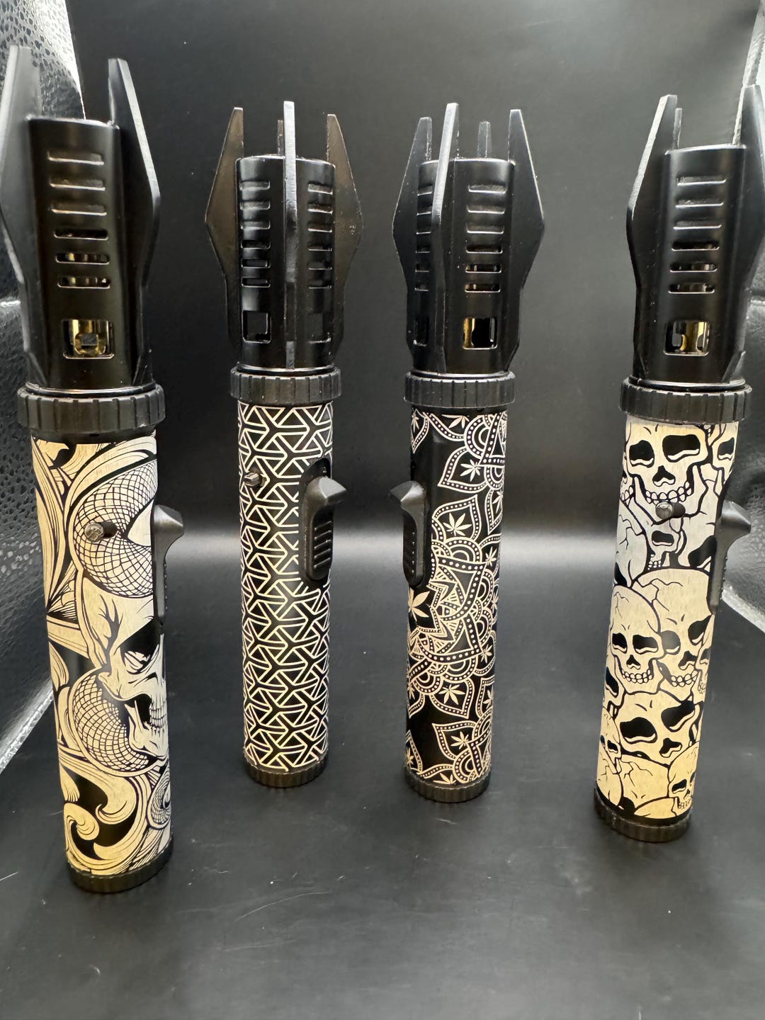 Laser-engraved Torch Lighter: Sci-fi Saber Style, Refillable Butane ...