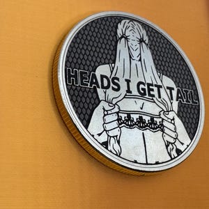 Brass Decision Coin: Heads I Get Tail, Tails I Get Heard (40mm) - Etsy
