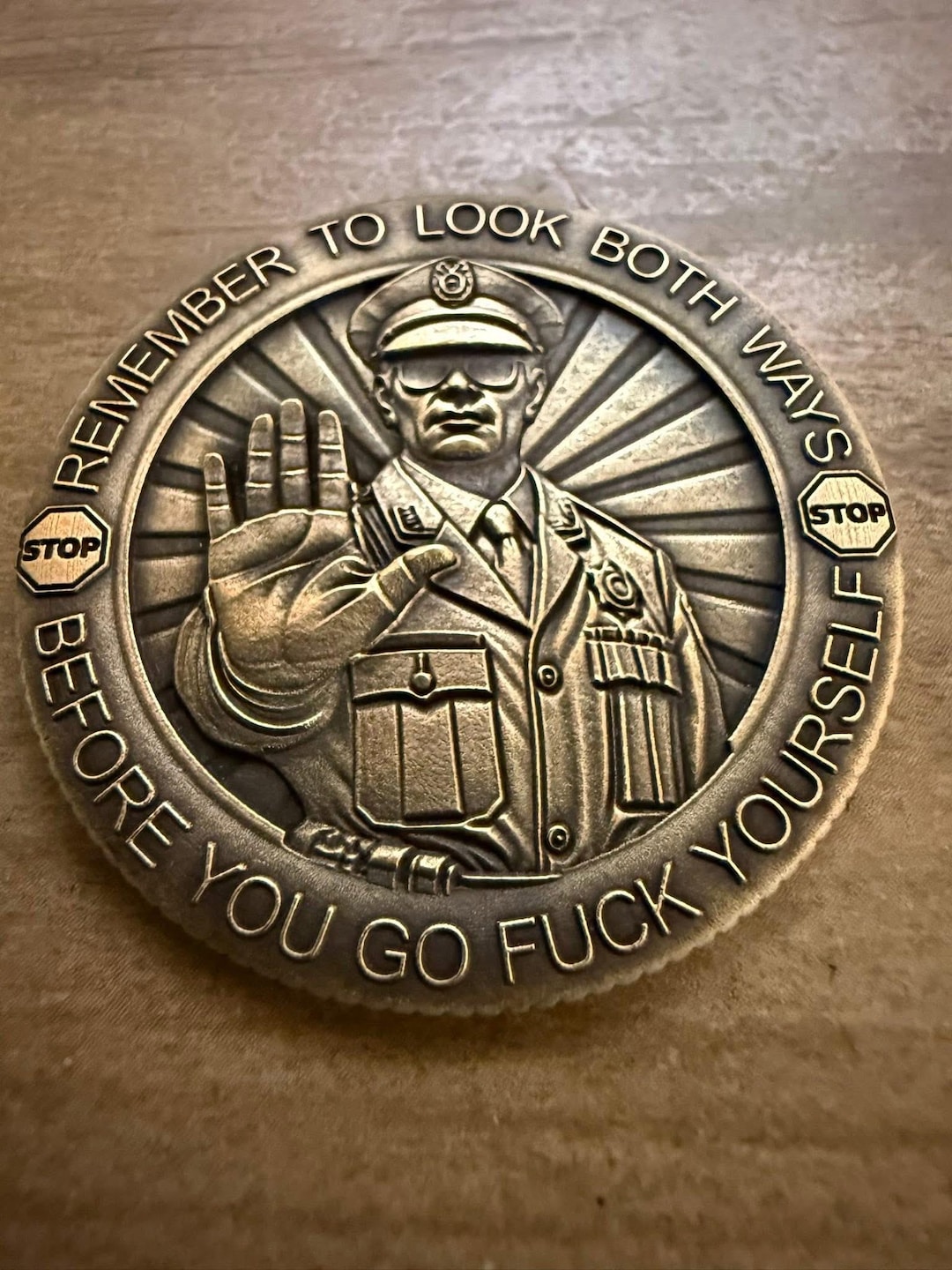 Go F*ck Yourself Brass Challenge Coin: Sarcastic Gag Gift - Etsy