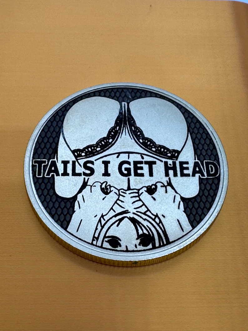 Brass Decision Coin: Heads I Get Tail, Tails I Get Heard (40mm) - Etsy