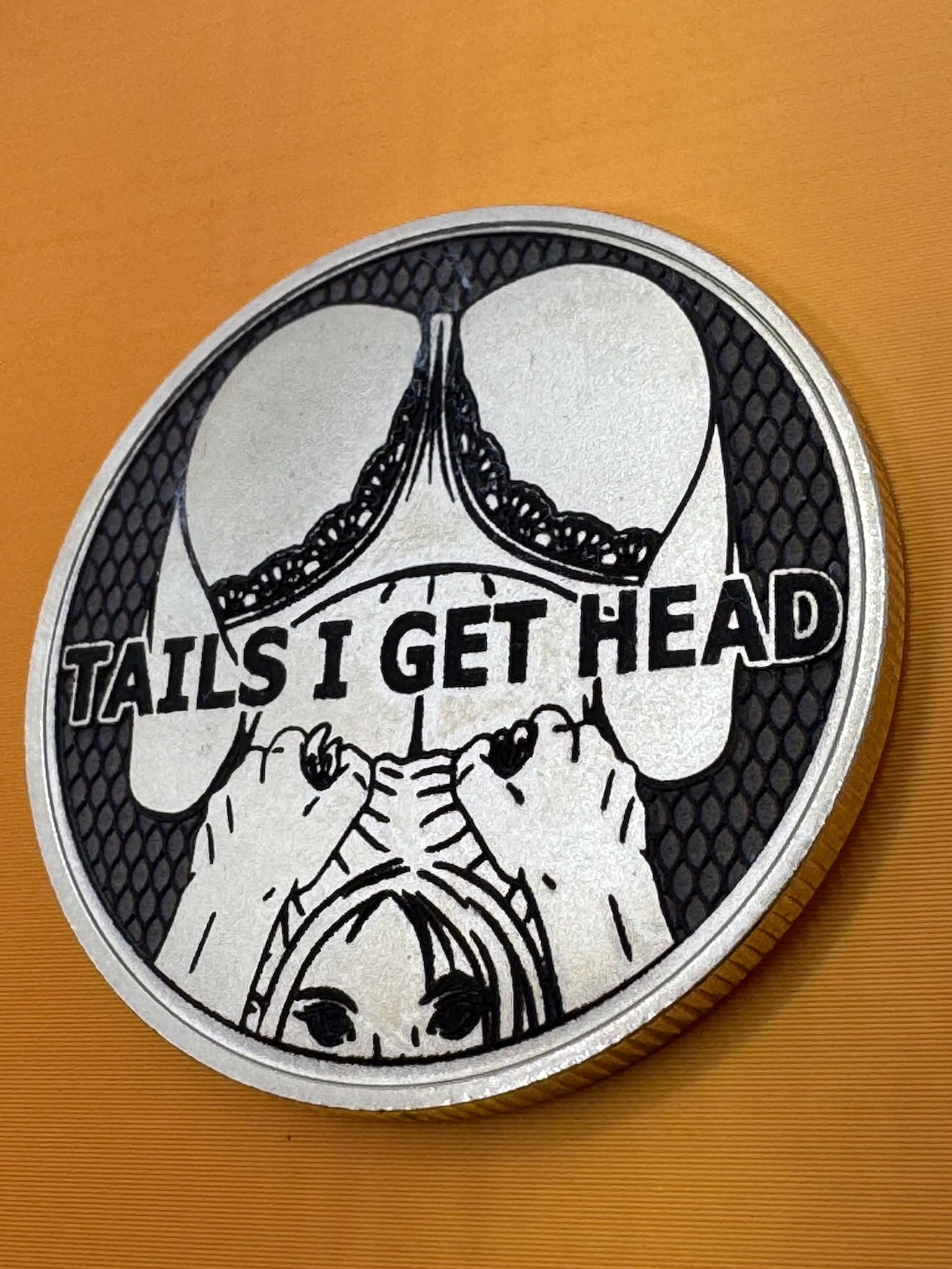 Brass Decision Coin: Heads I Get Tail, Tails I Get Heard (40mm) - Etsy
