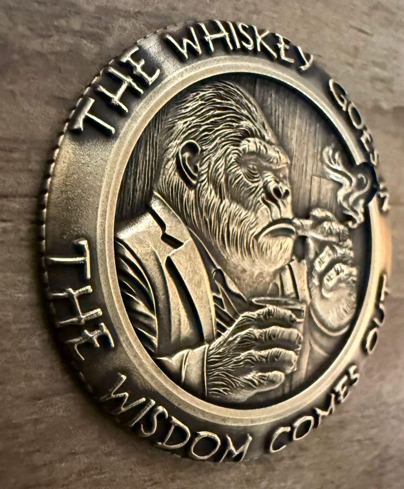 Whiskey and Cigar Challenge Coin - Etsy