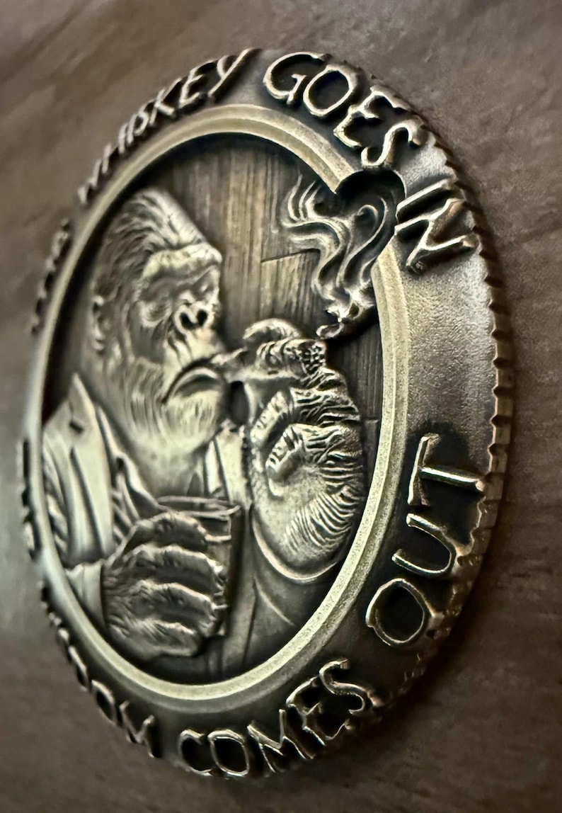 Whiskey and Cigar Challenge Coin - Etsy