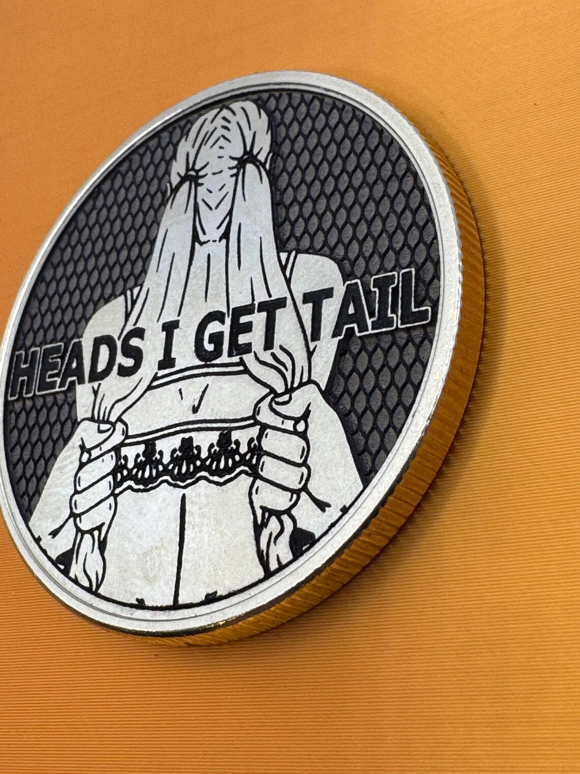 Brass Decision Coin: Heads I Get Tail, Tails I Get Heard (40mm) - Etsy