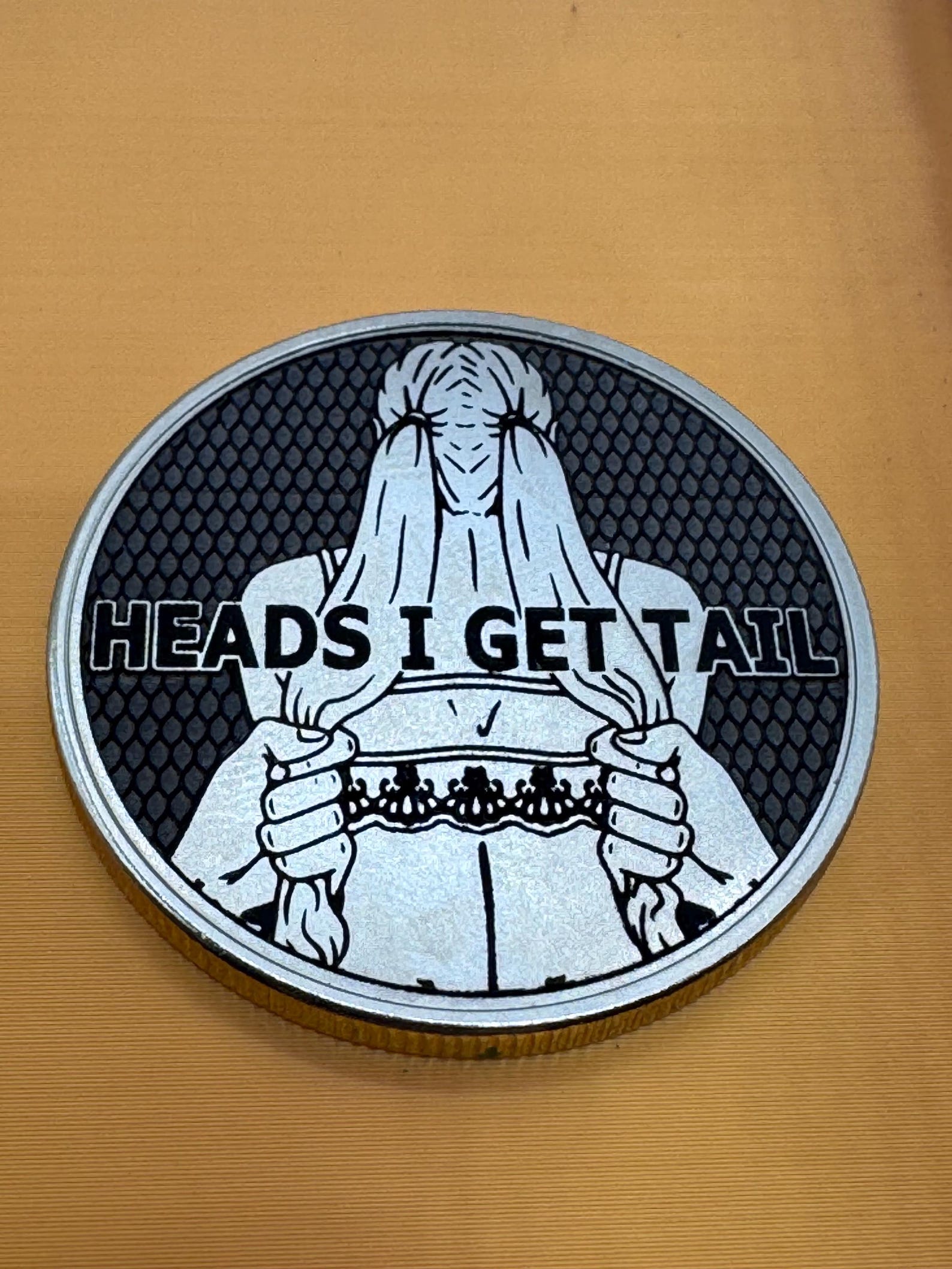 Brass Decision Coin: Heads I Get Tail, Tails I Get Heard (40mm) - Etsy