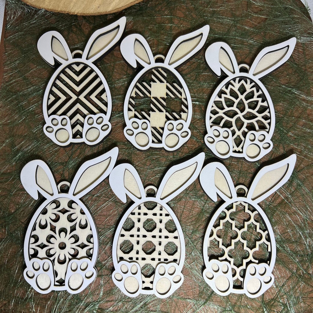 Laser Cut File Template Easter Eggs 6 Different Designs Instant ...