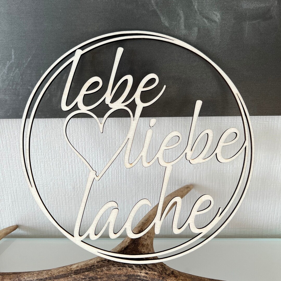 Laser Cut File Template Door Wreath Live Love Laugh Instant Download ...