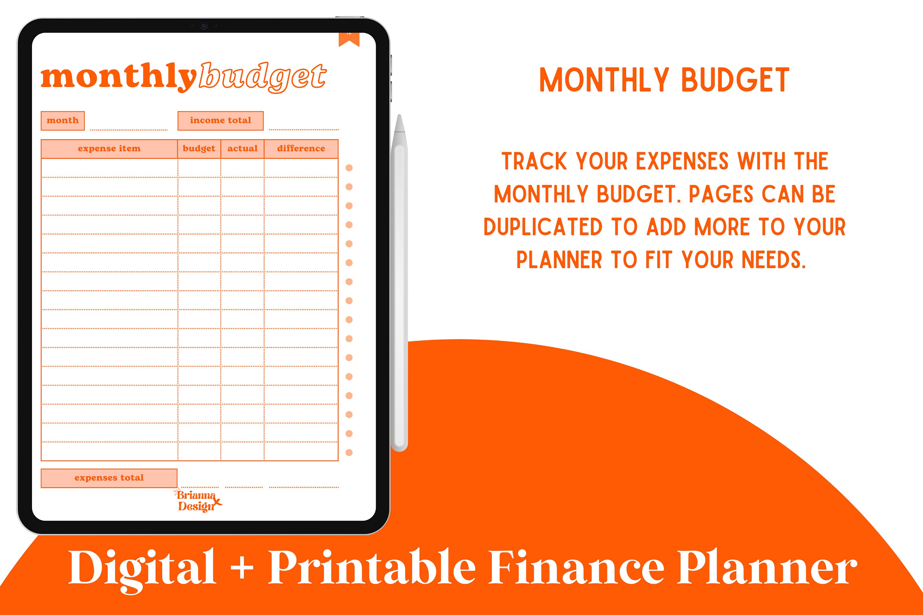 Budget Planner Printable PDF, Digital Budget Planner, Financial Planner ...