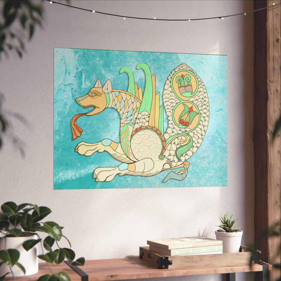 Ancient Iranian Lion-dragon Persian Griffin Sassanid Plate Art Gift for ...