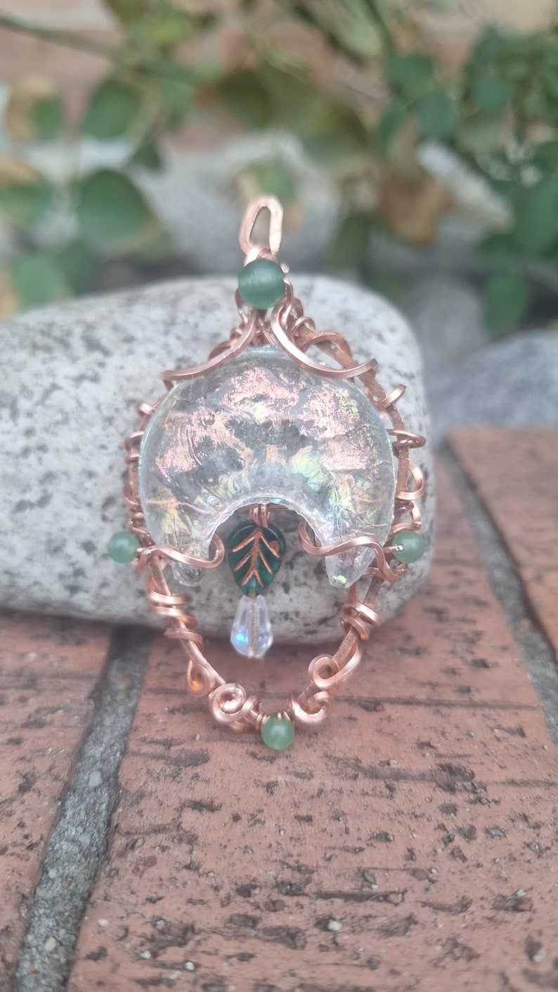 Quartz Gemstone Copper Wire Wrapped Forest Fairy Art Crystal Jewelry ...