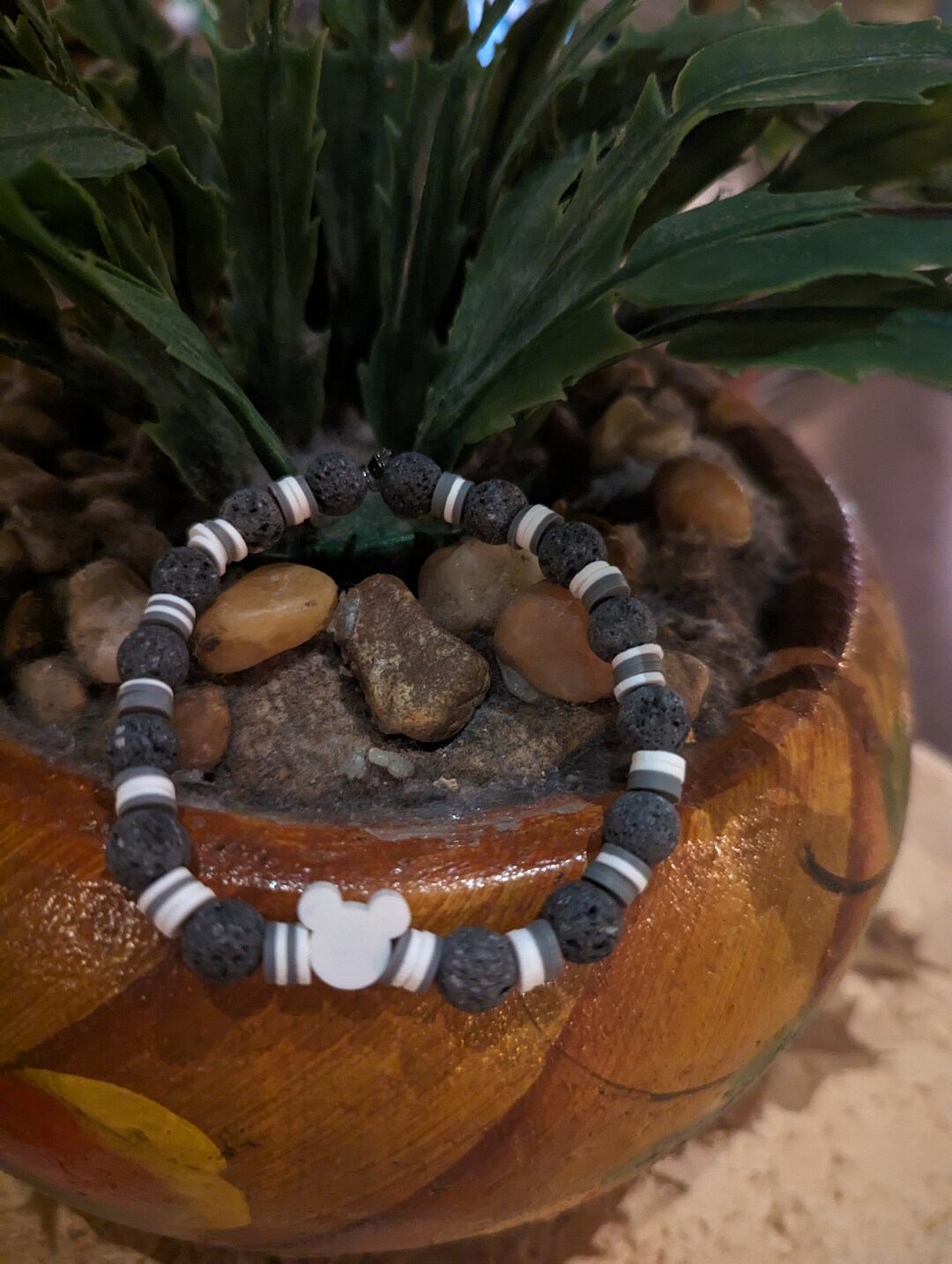 Men's Mickey Moon Rock Wristband - Etsy