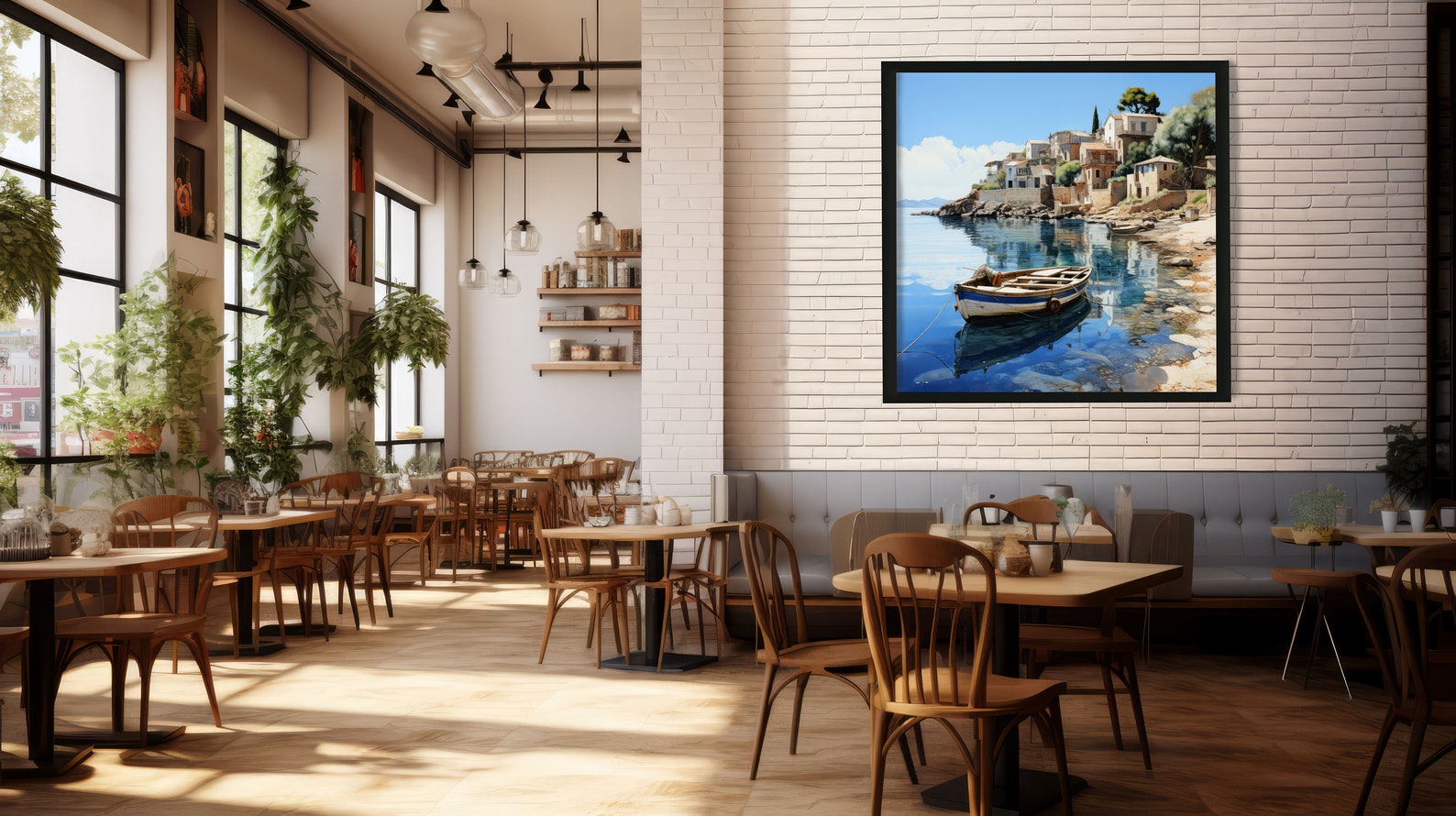 Ancient Greece Artwork, GREEK PAINTING Ship at Sea, Greek Island ...