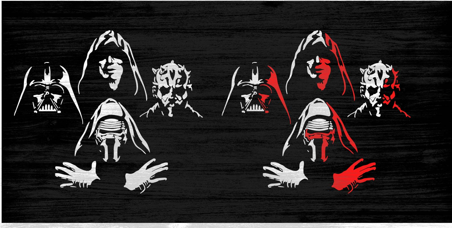 Darth Vader Full Body Stencil