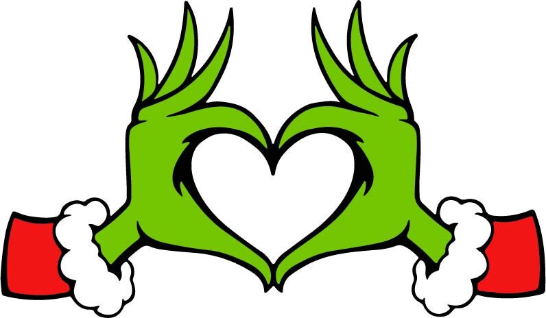 Grinch Heart Hands Dr Seuss Christmas Svg And Png Digital Etsy Australia