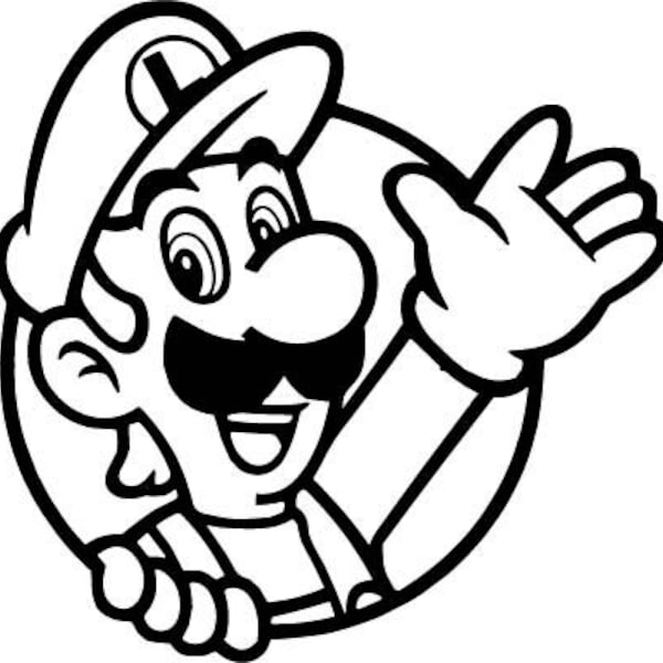 Luigi Silhouette - Etsy